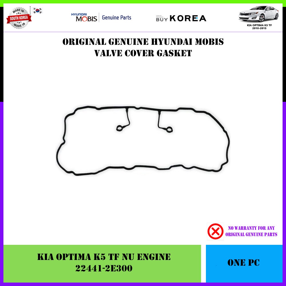 (K5-3) Kia Optima K5 TF NU Engine Genuine Hyundai Mobis Valve Cover Gasket (22441-2E300 ...
