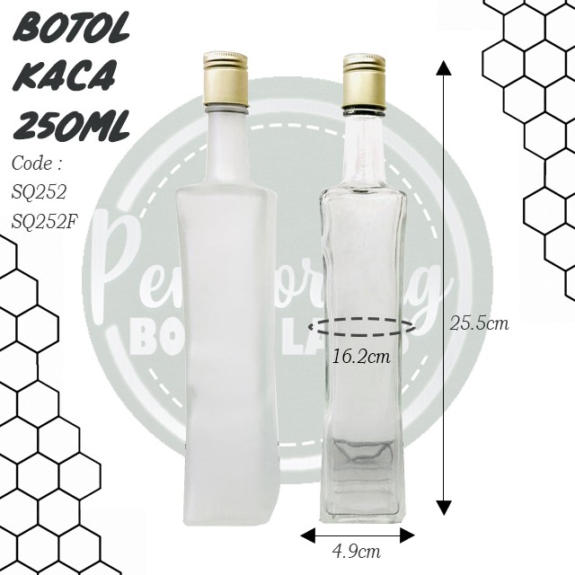 [READYSTOCK] BOTOL KACA MADU/JUS 250ML (1PCS) | Shopee Malaysia