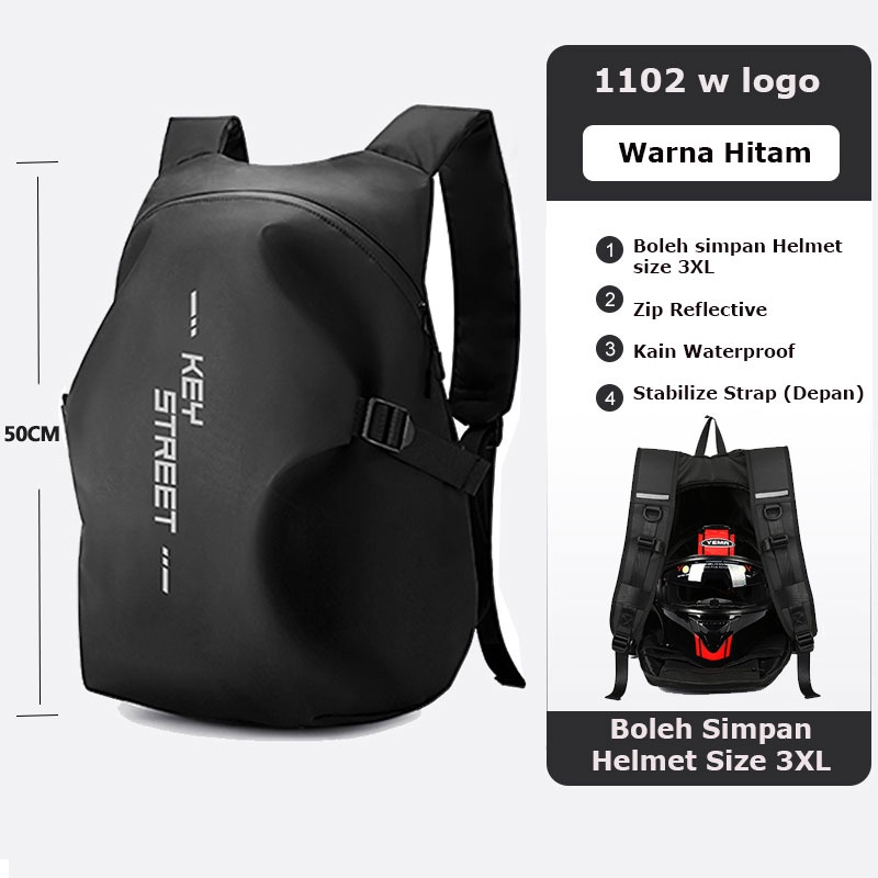 Sifubeg Motorcycle Helmet Backpack Men Backpack Bag Topi Keledar Beg ...