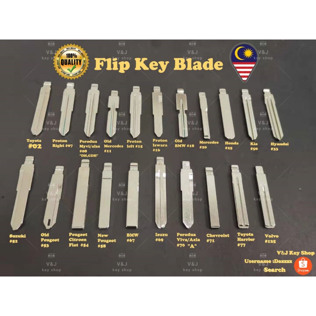 For Flip Key Blade Replacement | Shopee Malaysia