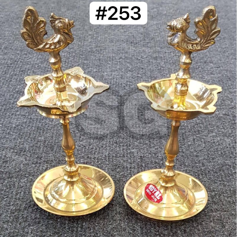 1 Pair Of Brass / Vengalam Baby Vel Or Annam Kuthuvilaku | Shopee Malaysia