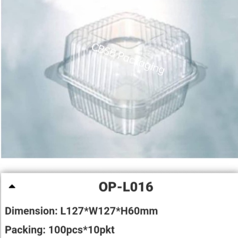 RENEQ OPS L016 DISPOSABLE CLEAR PLASTIC FOOD BOX / CAKE / KUIH MUIH ...