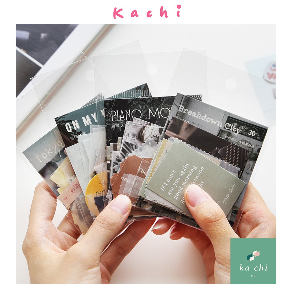 [READY STOCK] Kachi 30pcs Washi Adhesive Sticker Scrapbooking Material ...