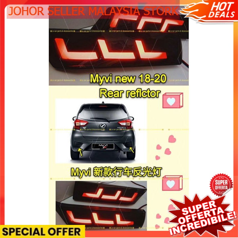 Bezza Rear Lamp Myvi LED Bumper Bonnet Reflector Body Driving Tail ...