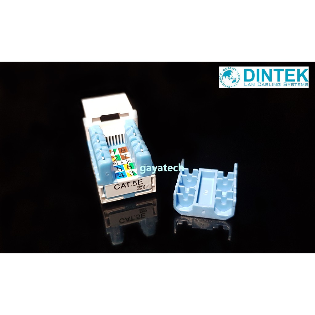 Dintek Cat.5e RJ45 Unshielded Keystone Jack (P/N: 1305-03030 ...