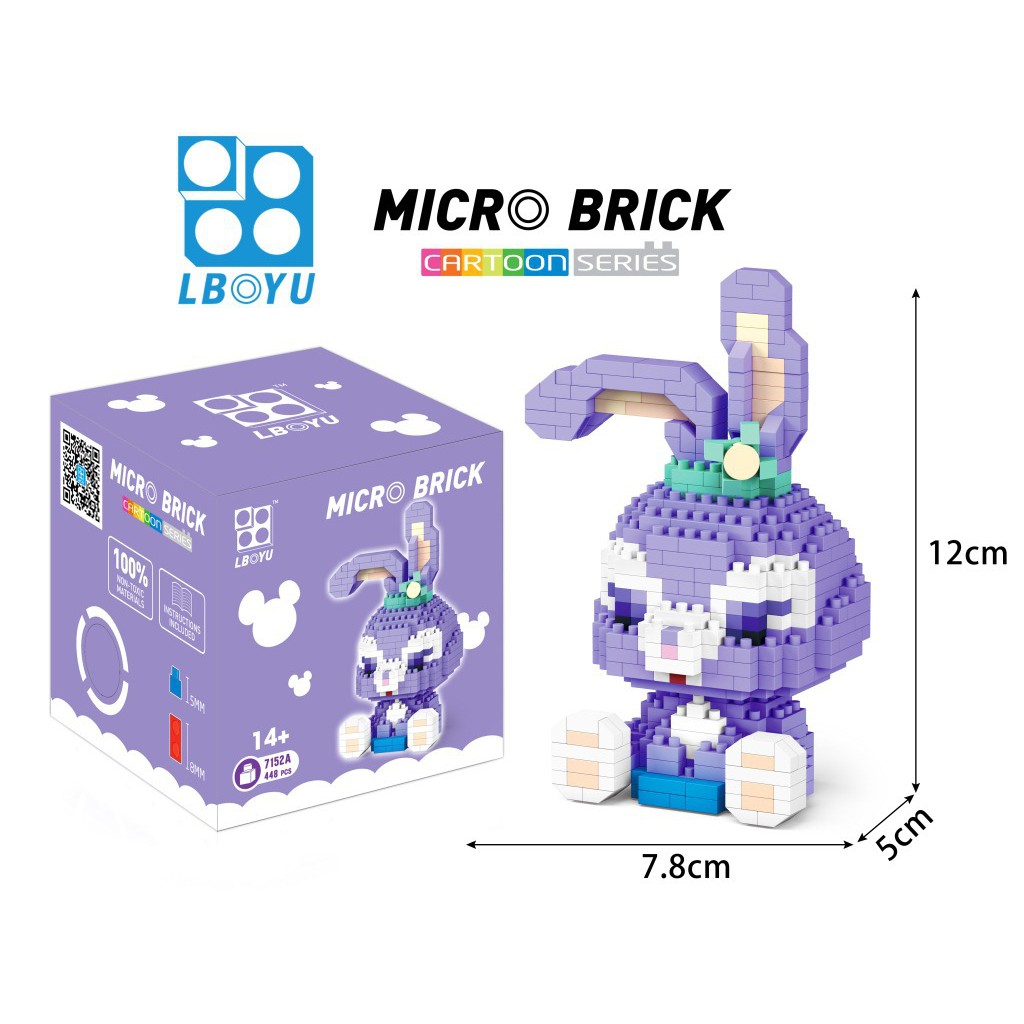 LNO DIY Disney nanoblock mini building blocks 迪士尼迷你积木(达菲熊 史黛拉 雪莉 杰拉 ...