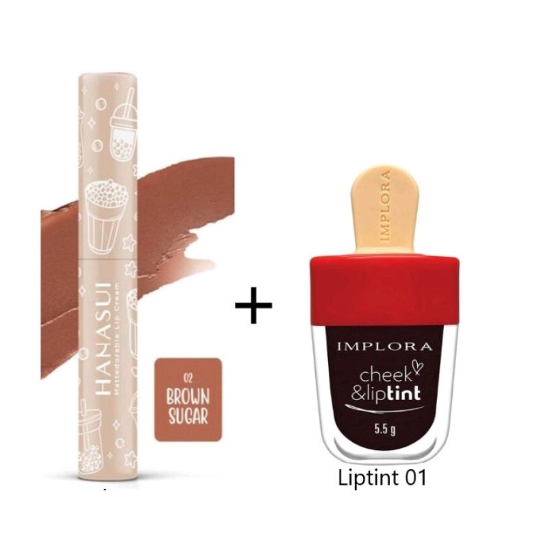 Shasya HANASUI BOBA MATTEDOREBLE BROWN SUGAR LIP CREAM LIP TINT IMPLORA ...
