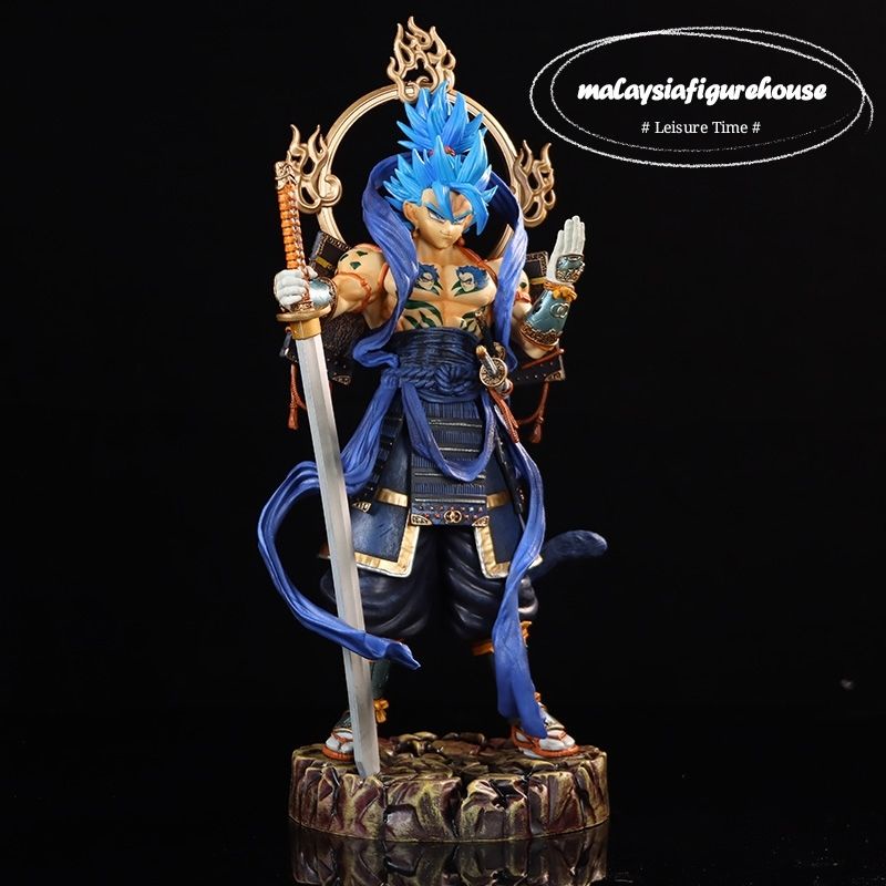 🔥READY STOCK🔥31CM DRAGON BALL LK SAMURAI VEGITO SUPER BLUE COPY RESIN ...