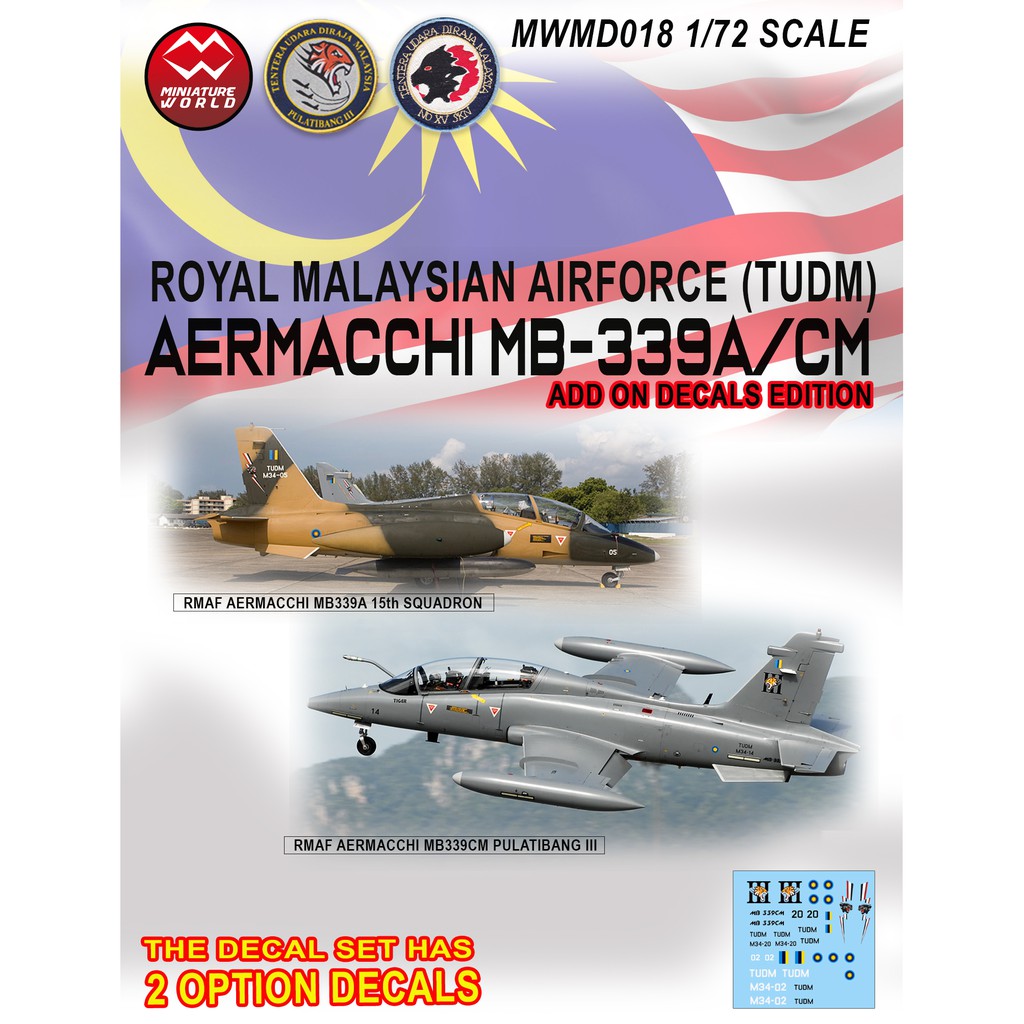 1/72 scale TUDM Aermacchi MB-339CM decal set | Shopee Malaysia