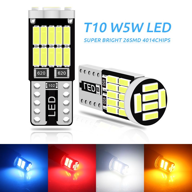 1pcs T10 Led Canbus W5W Led Bulbs 168 6000K White Signal Lamp Dome ...