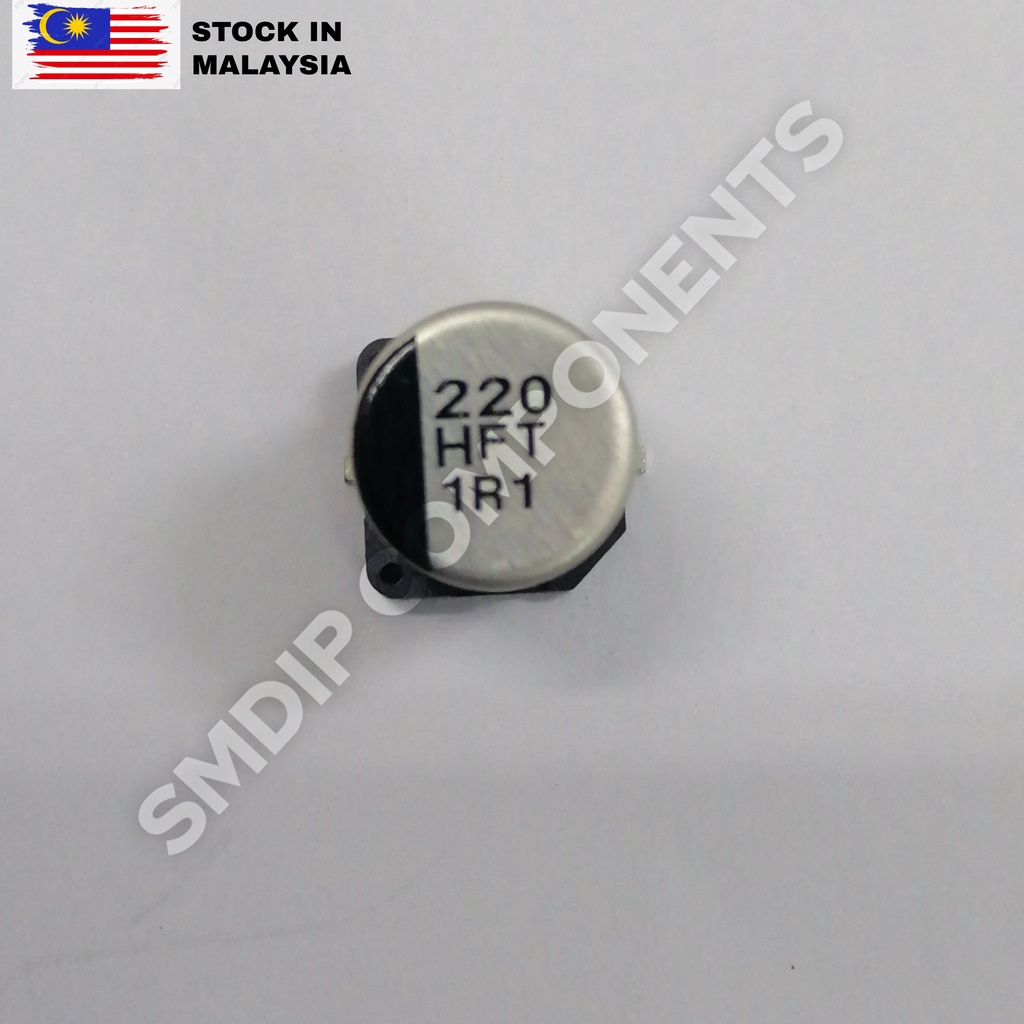 Japanese-Grade 220uF 50V 105°C, SMD Capacitor, 8mm x 10mm | Shopee Malaysia