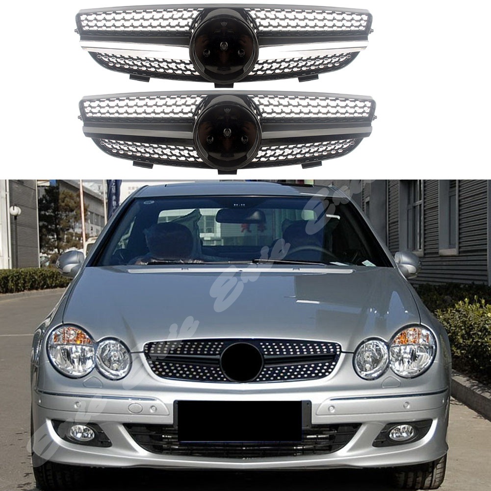 Front Grill Center Hood Grille Bumper For Mercedes-Benz CLK-Class W209 ...