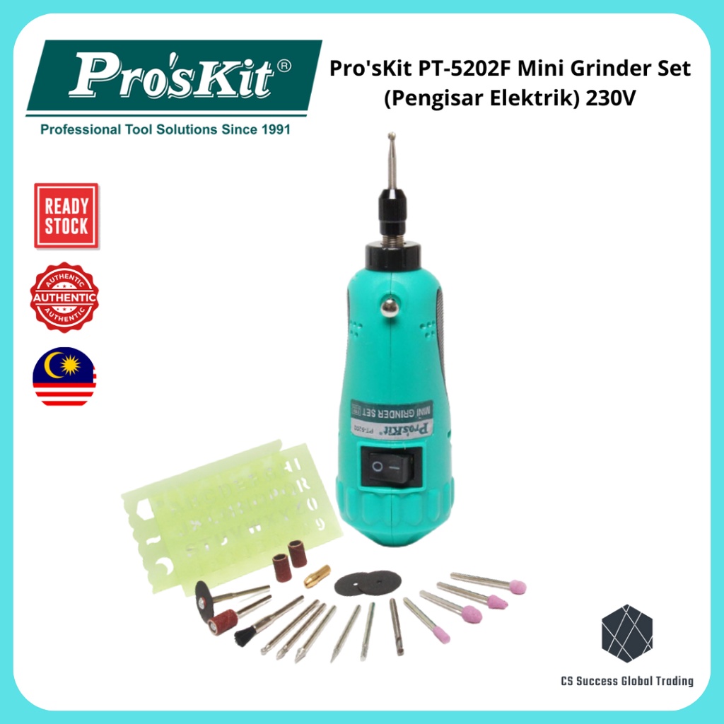 🔥Hot Product🔥 Pro'sKit PT-5202F Mini Grinder Set (Pengisar Elektrik) 230V | Shopee Malaysia