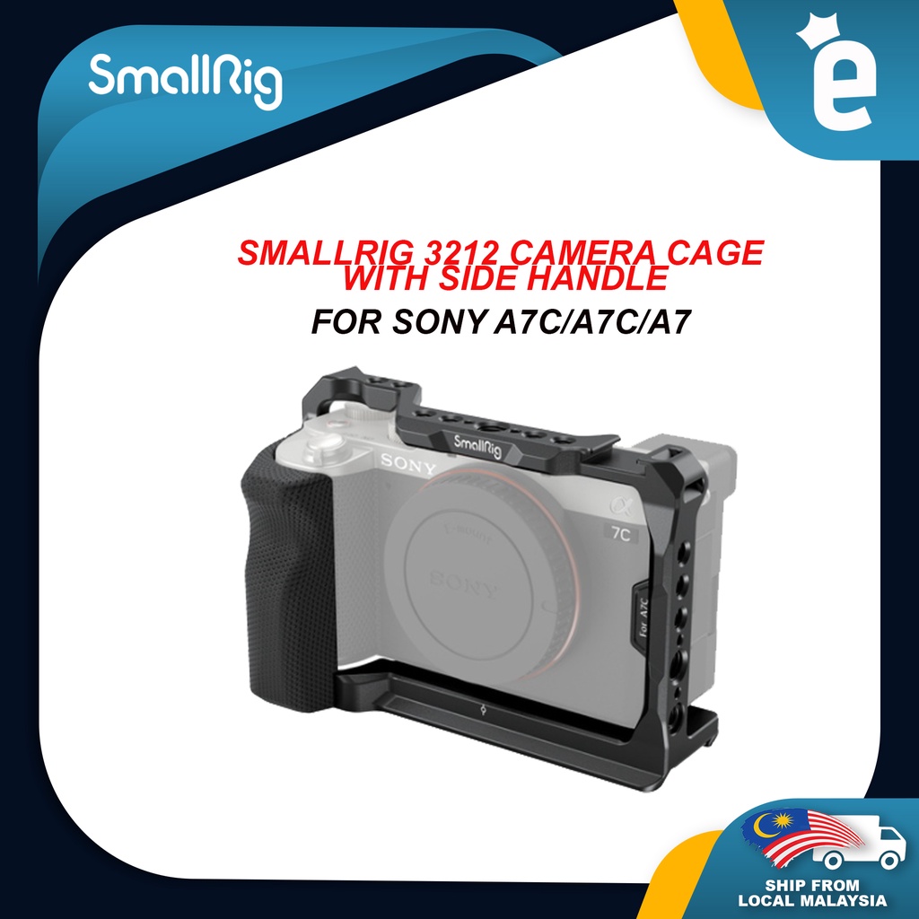 SmallRig full dslr Camera Cage with silicone Side Handle grip rig for Sony Alpha a7c A7C Camera ...