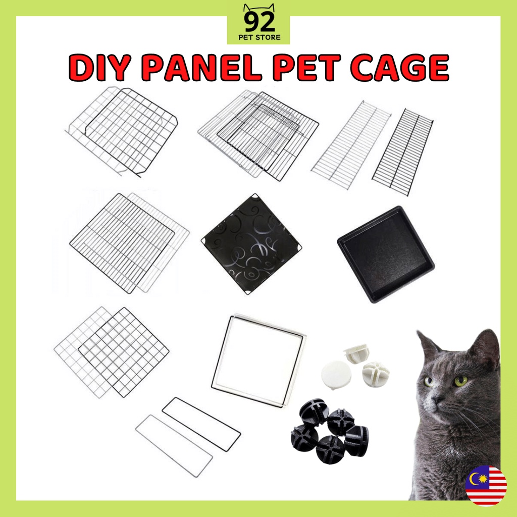 【92 PETSTORE】DIY Panel Pet Cage Fence Dogs Rabbits Cats Iron Metal ...