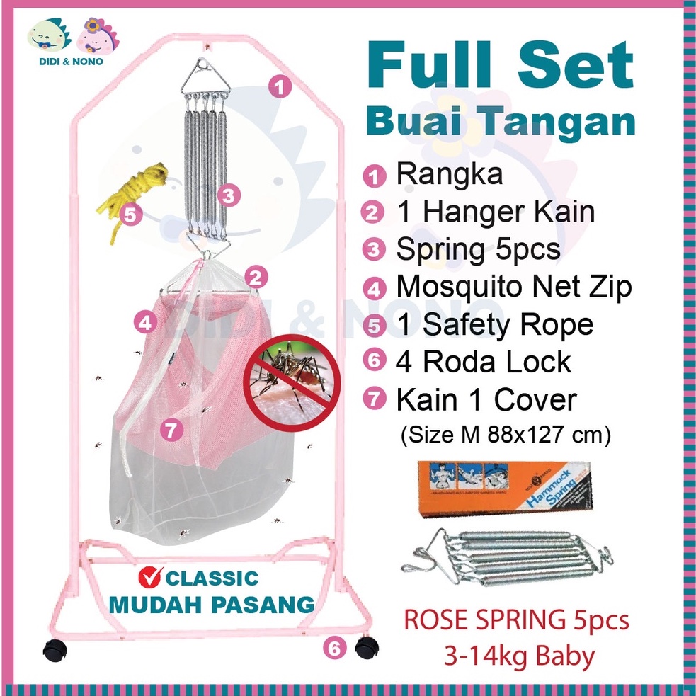Spring Cot Buaian Stand Besi Buaian With Roda | Shopee Malaysia