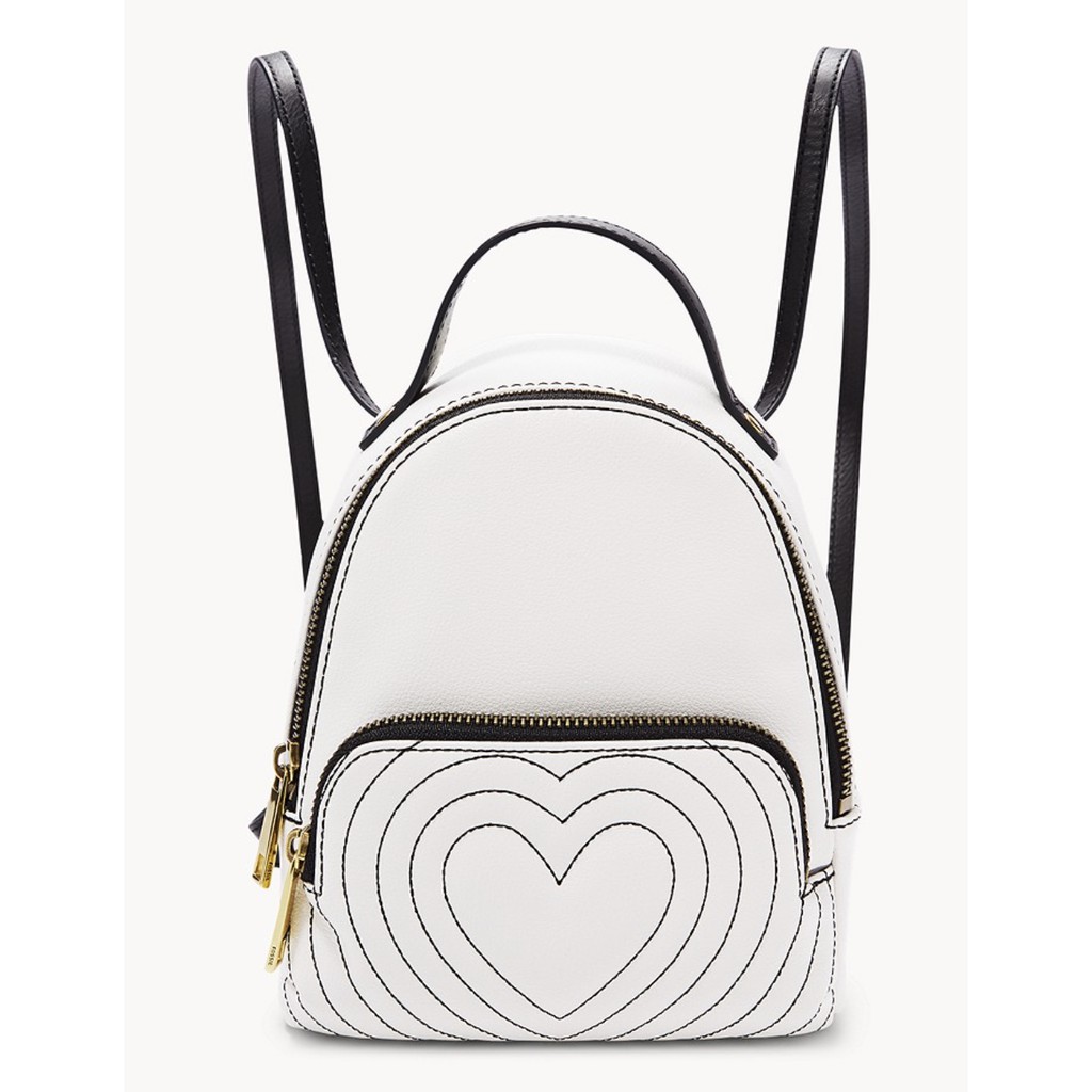 FOSSIL Felicity Mini Backpack White Leather SHB2412146 [NEW AUTHENTIC ...