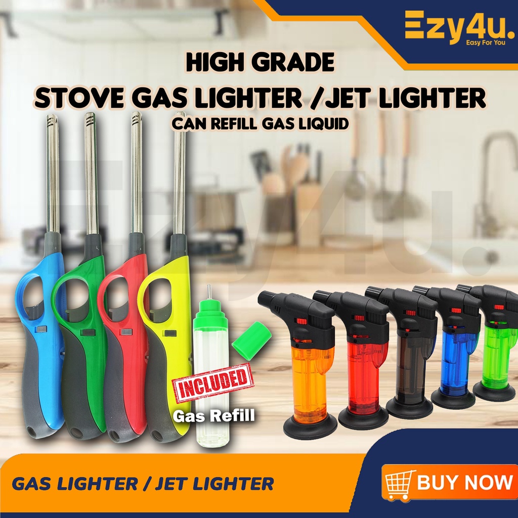 Stove Gas Lighter Jet Lighter Api Tajam Bukhoor Lighter Refillable ...