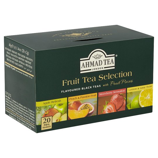 Ahmad Tea London Fruit Tea Selection Flavoured Black Teas w/ Fruit ...
