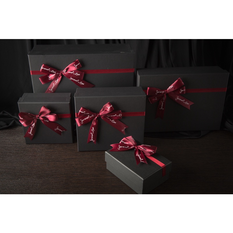 rectangle black color gift box set, gift packaging box Valentine's ...