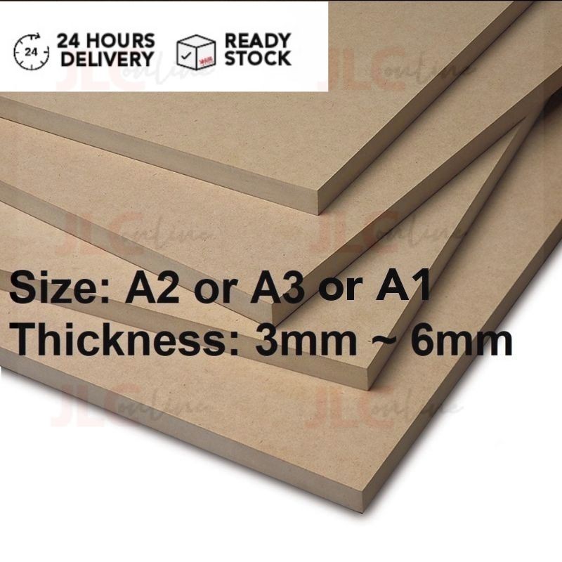A1 MDF Board ( Medium-density fibreboard ) Thickness 3-6mm | Shopee ...