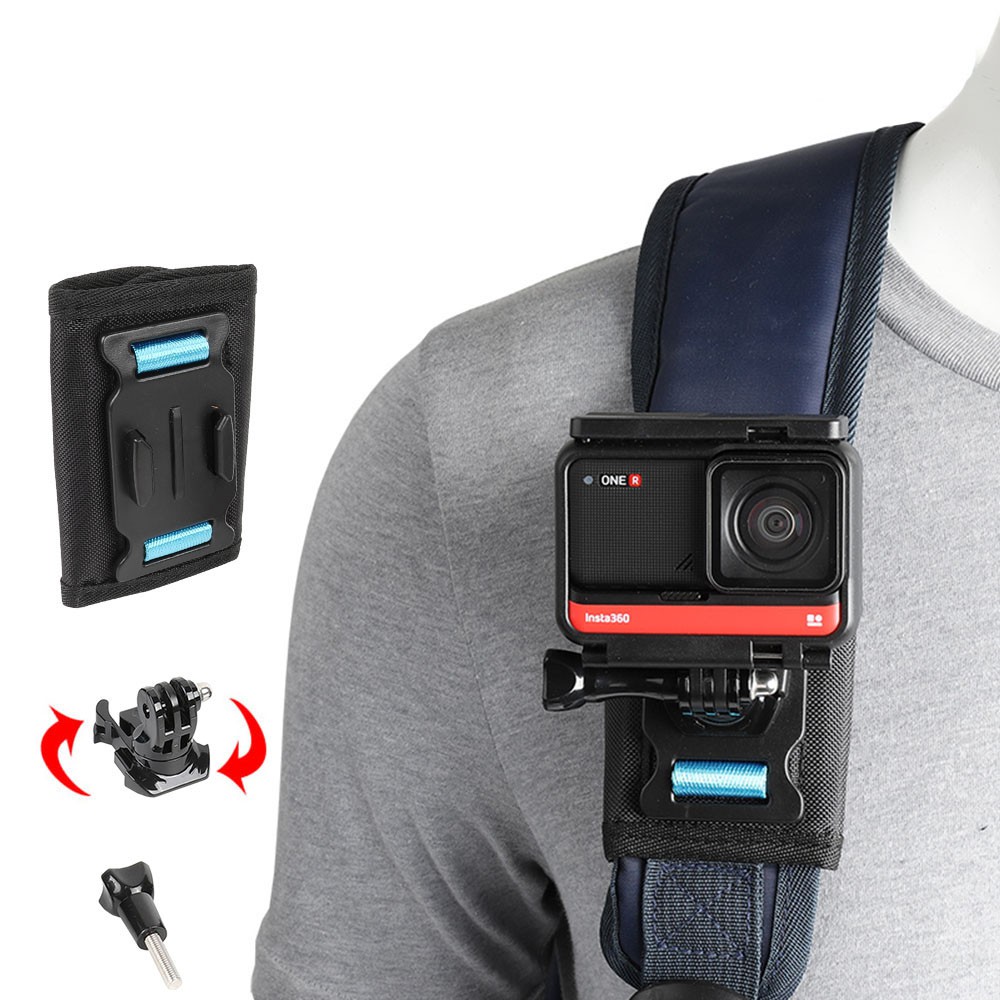 360 Degree Rotary Backpack Clip Mount for GoPro Hero 13 12 11 10 9 ...