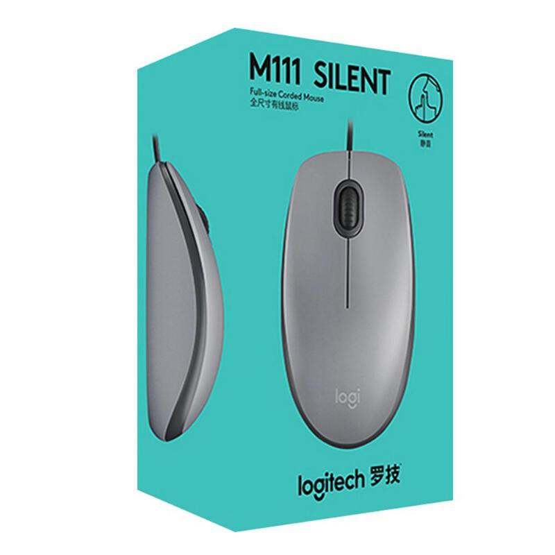 Logitech M111 Silent Mouse Gaming Office Laptop Mouse (Wired) | Shopee ...