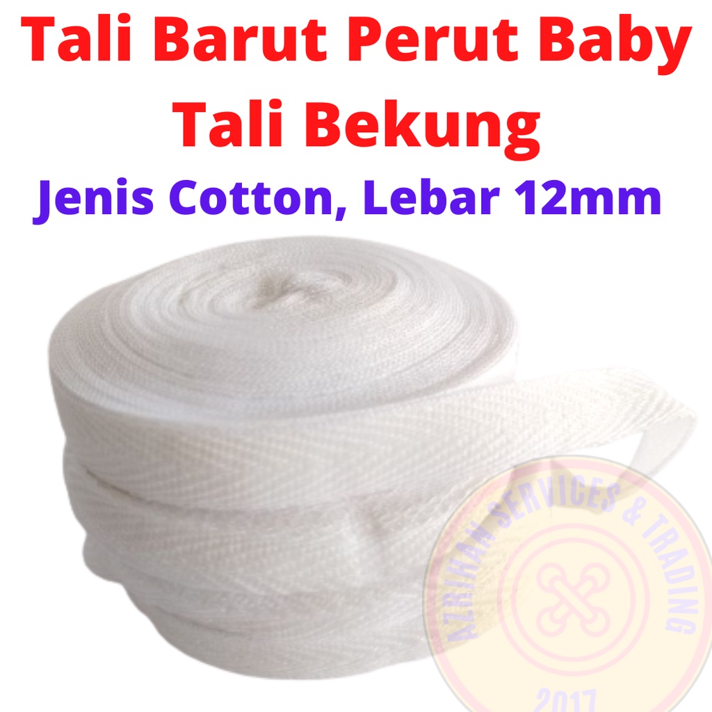 Tali Barut Cotton Perut Baby Bekung Bayi Jenis Cotton 12mm Herringbone ...