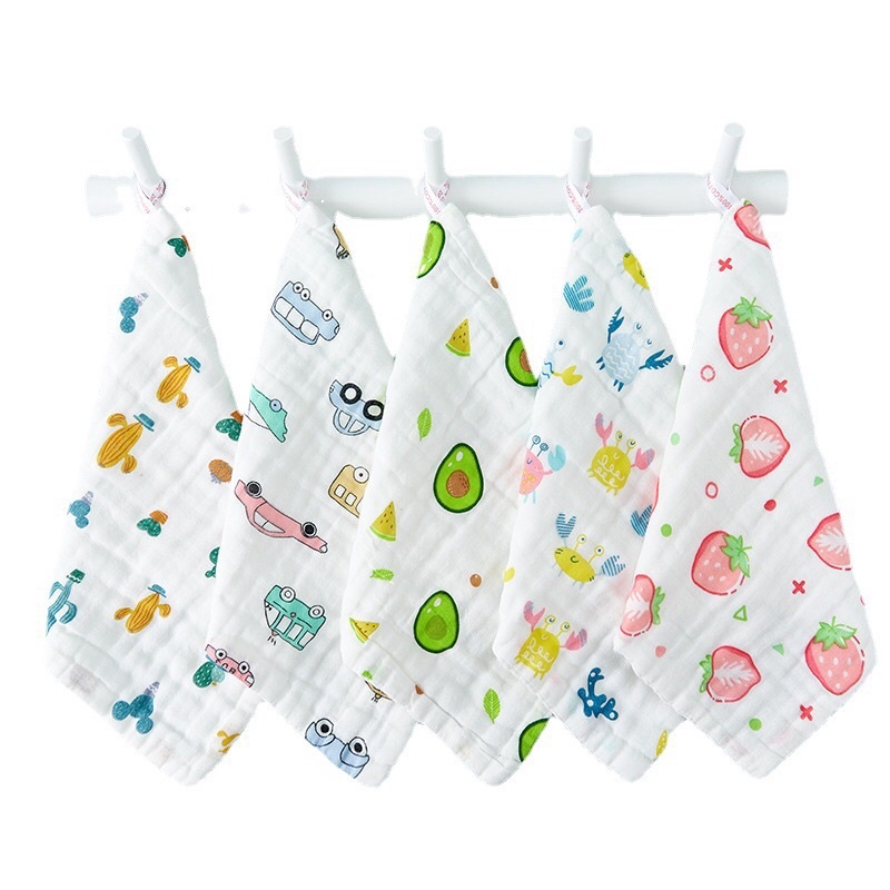 Quality 6 layers handkerchief newborn baby square towel face wipe bath ...