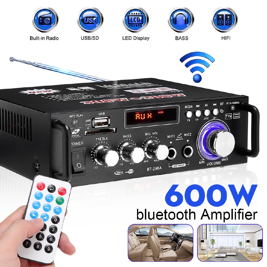 600w Mini Amplifier Professional Amplifiers Audio bluetooth Home ...
