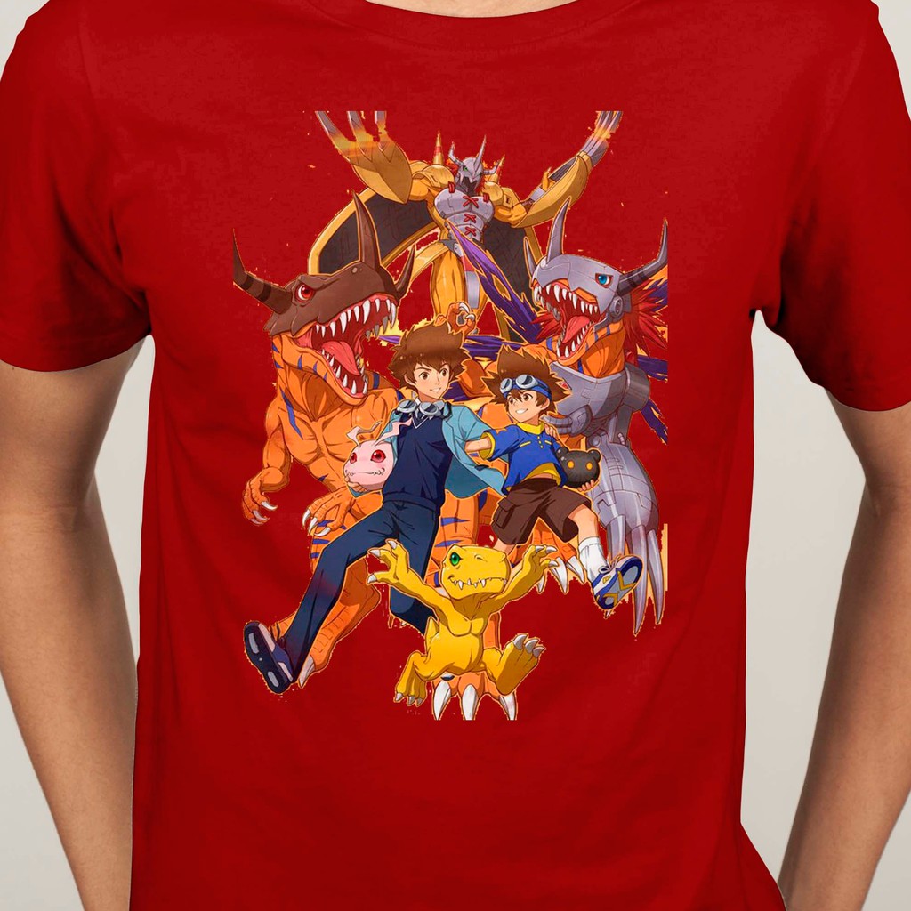 Short Sleeve T-shirt shirt Digimon Adventure Agumon Taichi Yagami ...