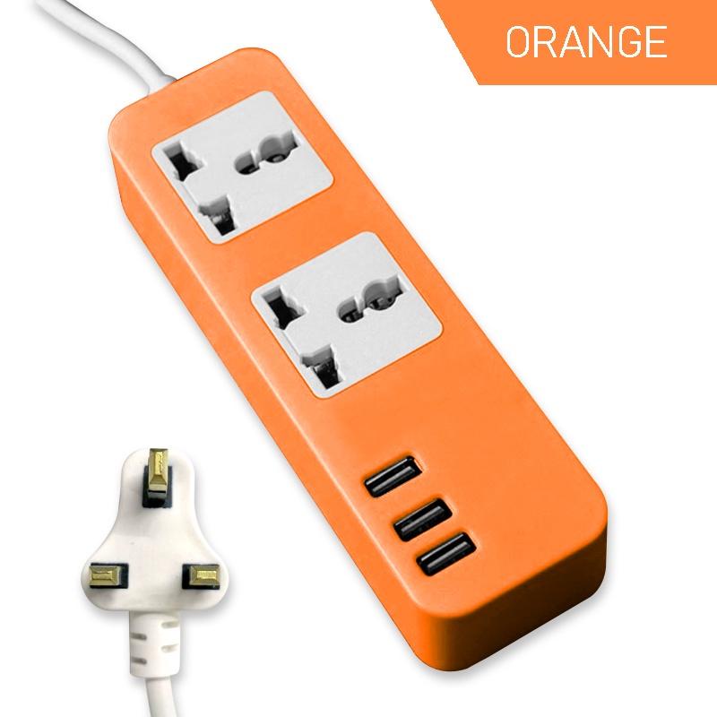 Portable Universal Trailing Power Socket Extension 1 8 Meter Wire 3 Usb