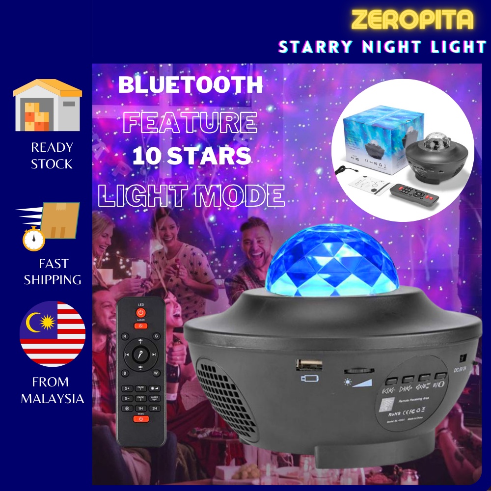 🔥READY STOCK🔥Starry Projector Bluetooth LED Light Voice Music Control ...
