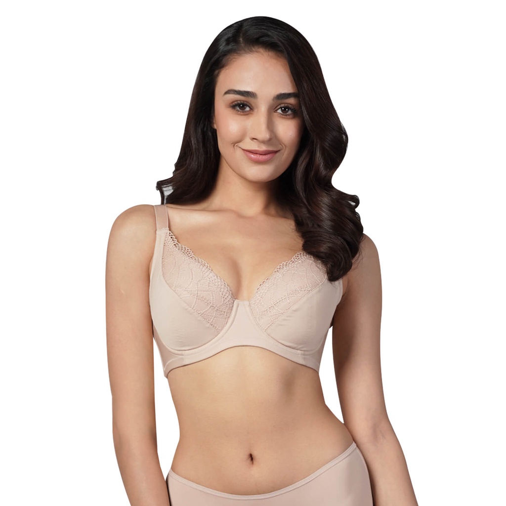 XIXILI DALARY LACE PANELED DEMI CUP BRA | Shopee Malaysia