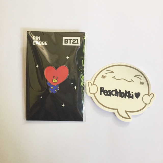 Bts / Bt21 Pin Badge Enamel Tata | Shopee Malaysia