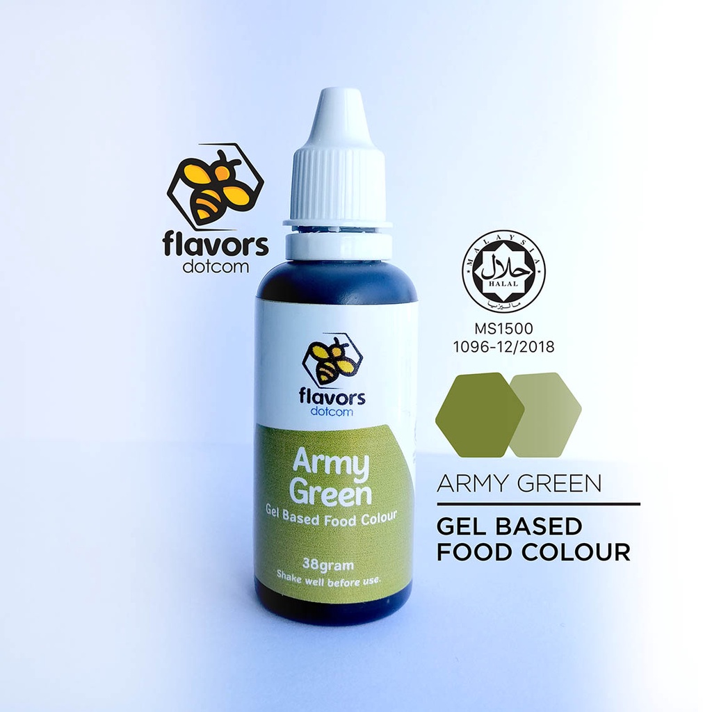 Flavors Dotcom Gel Based Food Colour - Army Green 38g / 1.34oz | Shopee ...