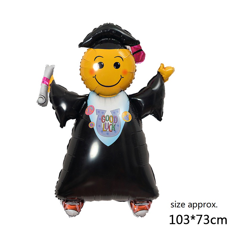 Graduation Foil Balloon Banner Cake Topper happy graduation balloon ...