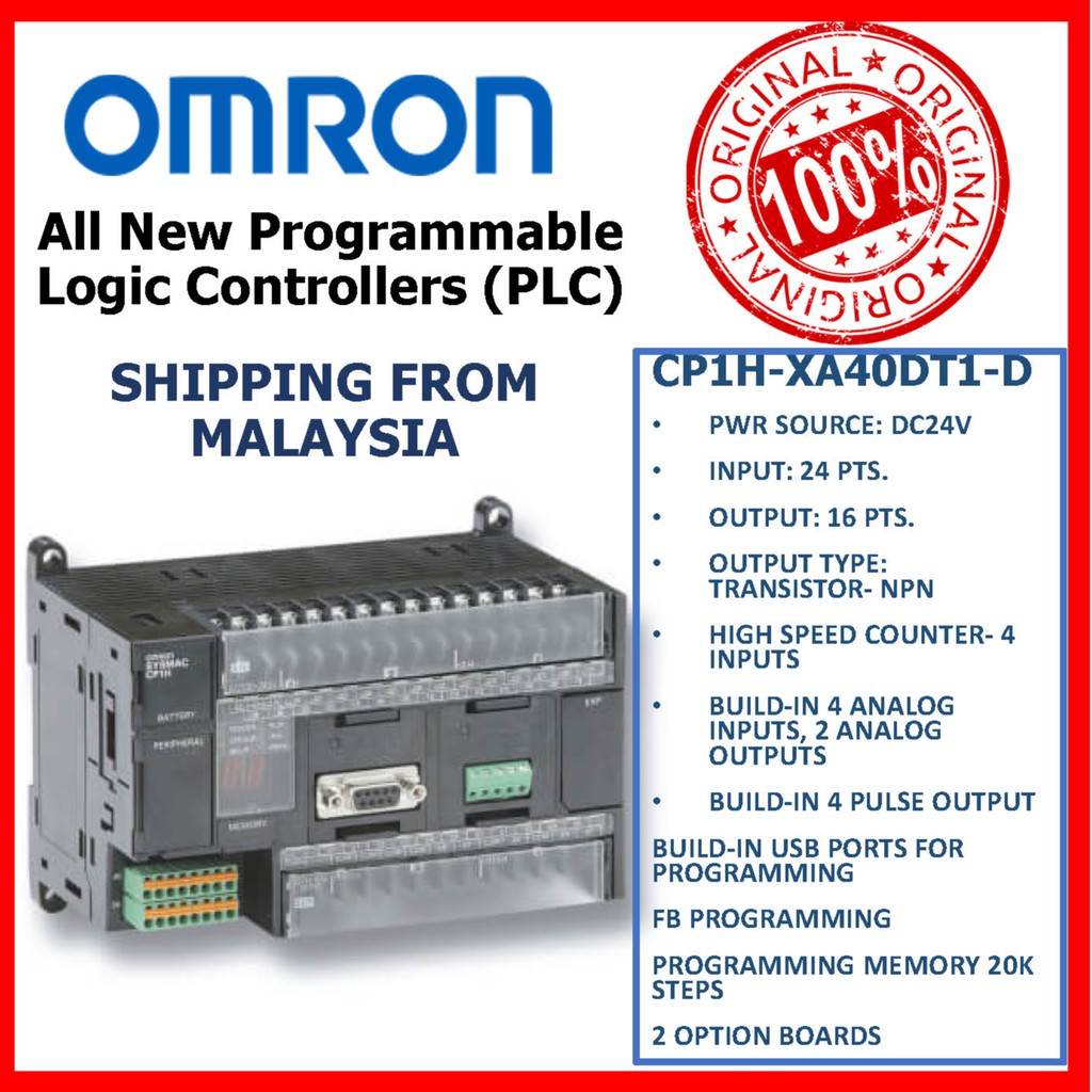 OMRON PLC- CP1H | CP1H-X40DR-A| CP1H-X40DT-D|CP1H-X40DT1-D|CP1H-XA40DR ...