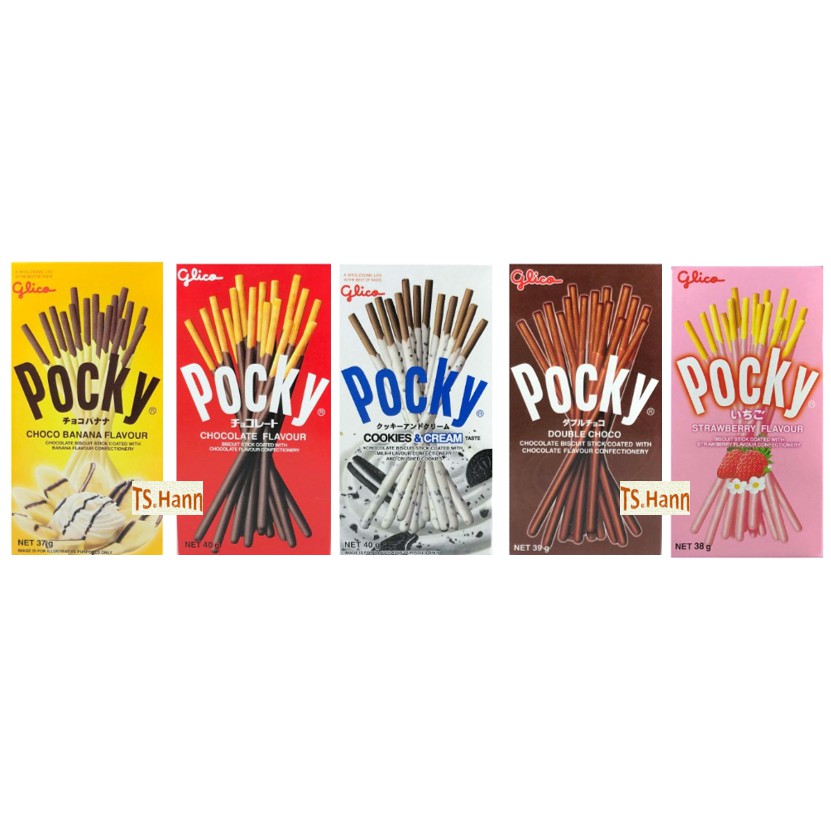 Pocky 40g Glico Chocolate/ Strawberry/ Cookies Cream/ Double Chocolate ...
