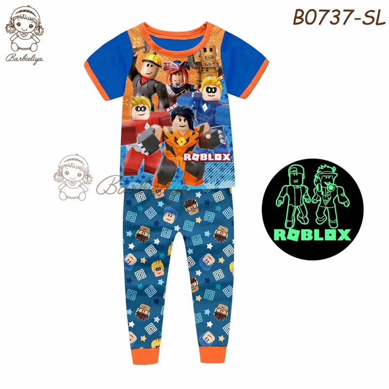 CLEARANCE Barbieliya B0737SL Roblox Glow In The Dark Boy Pyjamas (3/4y ...