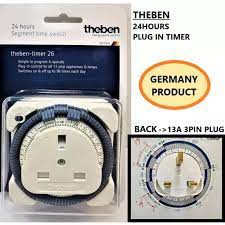 THEBEN PLUG -IN 13A 24HOURS SEGMENT TIMER (MADE IN GERMANY) (QUALITY ...