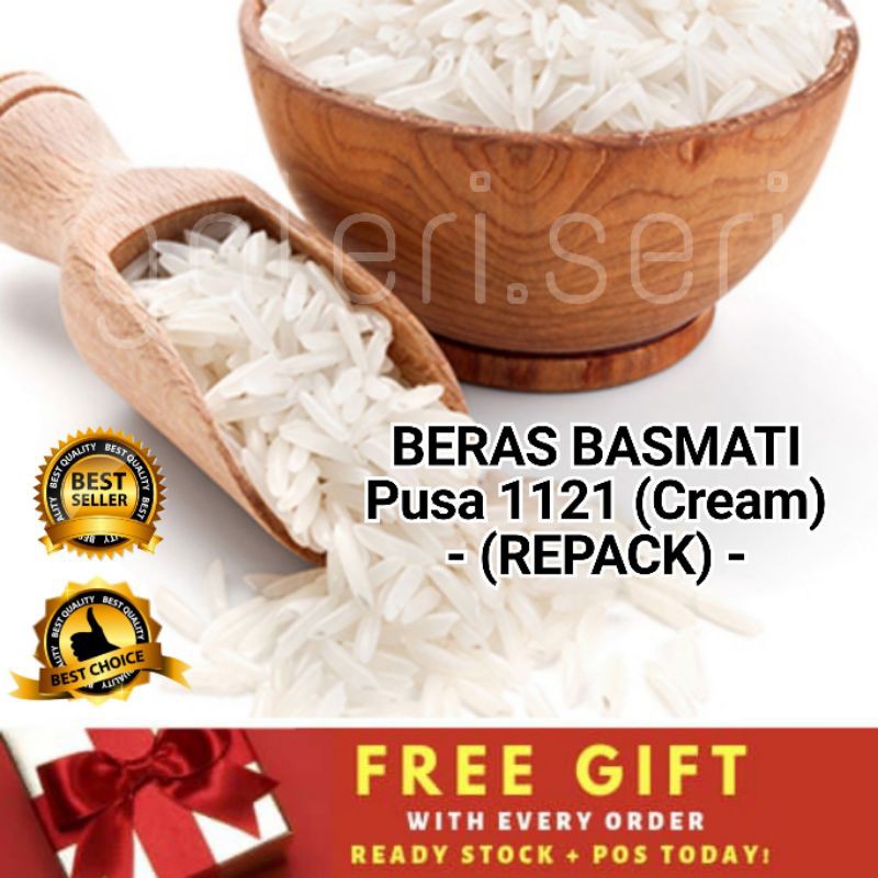 Beras Basmati Pusa 1121 (Long Grain Sella Cream) - REPACK | Shopee Malaysia
