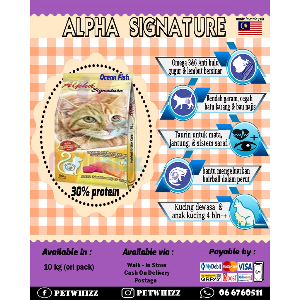 ALPHA SIGNATURE CAT FOOD 10KG | Shopee Malaysia