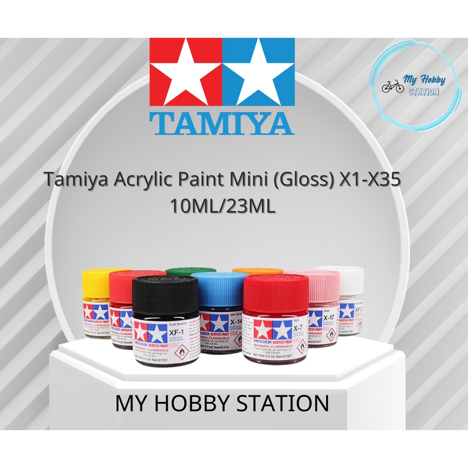 Tamiya Acrylic Paint Mini (Gloss) X1-X35 10ML/23ML | Shopee Malaysia