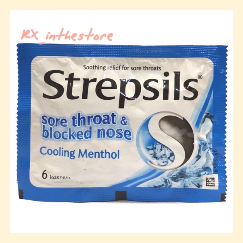 Strepsils Cooling Menthol Lozenges For Sore throat and Blocked Nose 6’s ...