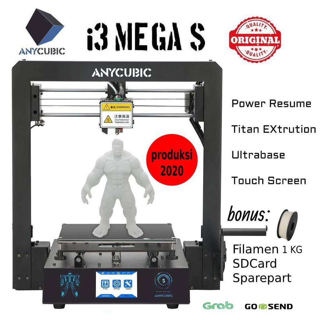 New Anycubic Mega S 3D Printer All Metal body Ultrabase Touchscreen | Shopee Malaysia