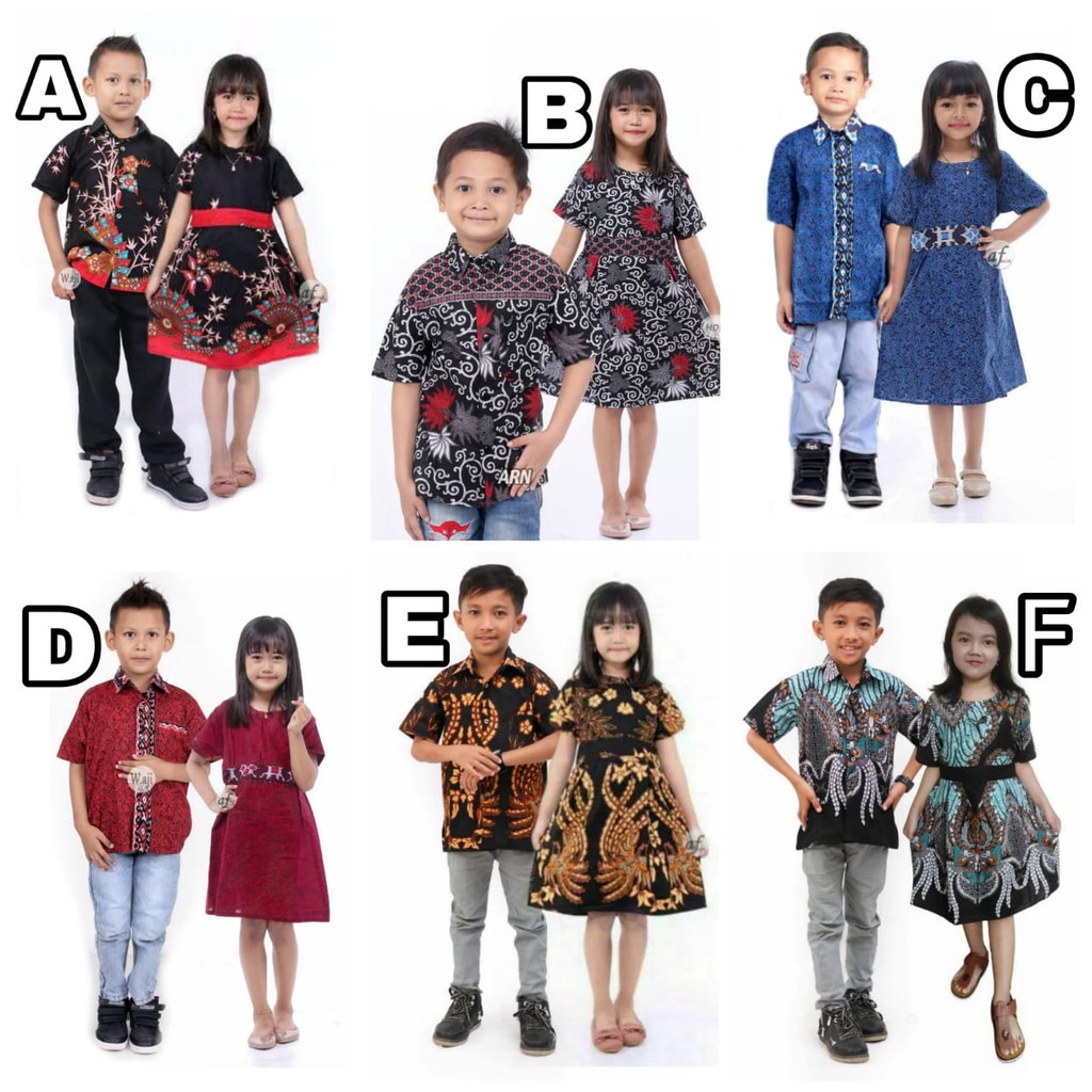 KEMEJA Latest Couple Batik Children Batik Dress And Short Sleeve Batik ...