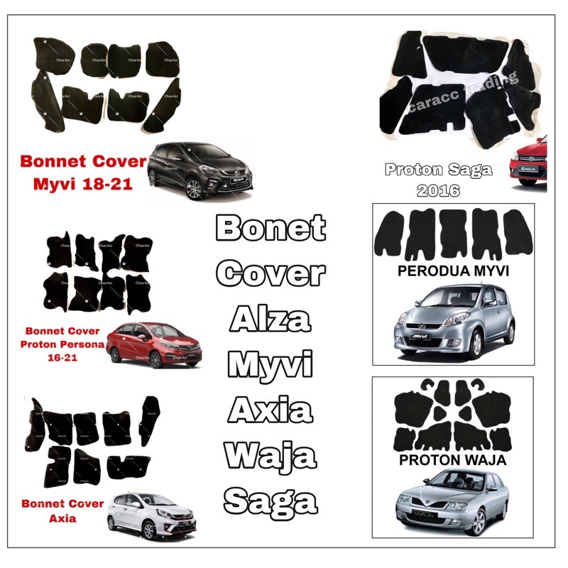 🔥READY STOCK🔥FRONT BONET COVER WIRA/Saga16/Axia/Myvi18/FlX/Blm/Avanza ...