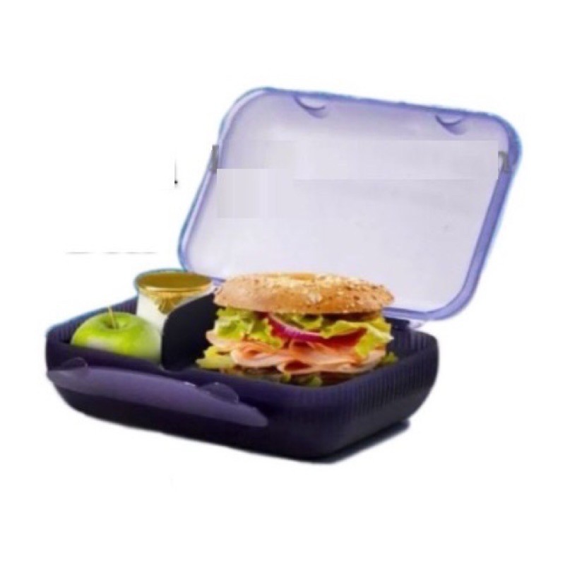 Tupperware At Lunch Box with Detachable Divider Sandwich Keeper Bekas ...