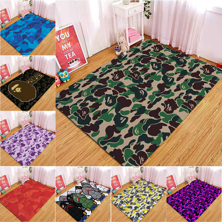 Fashion Modern Area Rugs Bape Pattern Carpet Nordic Simple Living Room ...